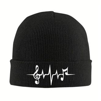 Generic Casquettes de Baseball pour Hommes Hommes, Music Pulse, Notes, Clef, Fr&eacute;quence, Vague, Son, Danse Casquette tricot&eacute;e Chaude Hip Hop Bonnet Chapeau Aut