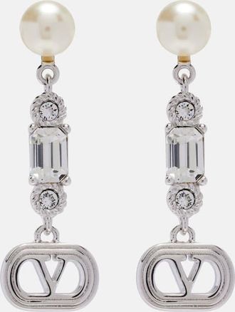 Valentino Ohrringe VLogo mit Swarovski-Kristallen