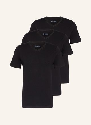 HUGO BOSS 3er-Pack V-Shirts schwarz