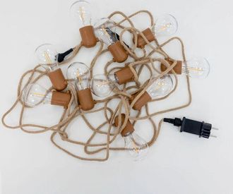 Licht-Erlebnisse Licht-erlebnisse - led Lichterkette au&szlig;en 5m 10x E27 IP44 2700 k warmwei&szlig;es Licht mit Stecker Au&szlig;enlichterkette Balkon Terrasse