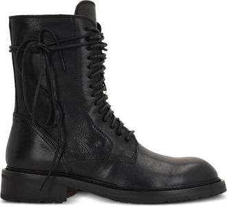 Ann Demeulemeester bottines en cuir &agrave; lacets - Noir