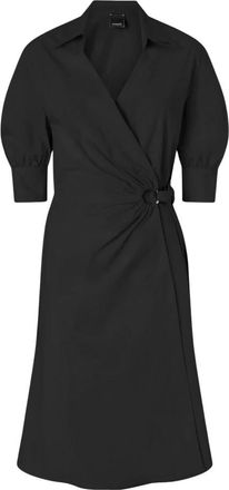 Pinko Pinko, Femme, Robes, Noir, Taille: 38 FR Aline Robe Courte en Coton Stretch