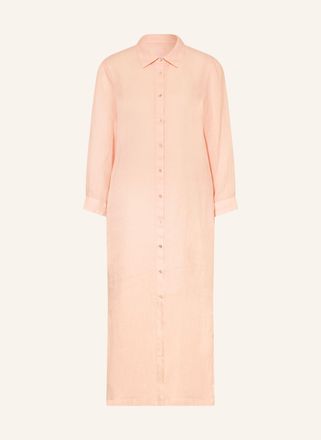 120% Lino 120%Lino Hemdblusenkleid Aus Leinen rosa