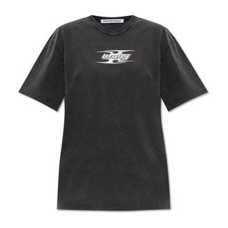 Alexander Wang T-Shirt mit Logo - - Tops - Damen - Grau - S