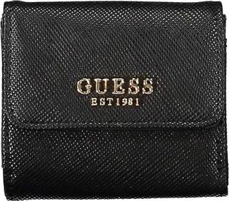 Guess Femme, Accessoires, Noir, Taille: ONE Size Portefeuille Noir avec Doubles Compartiments
