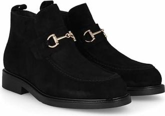 Lince Lince Bottine &agrave; fermeture &eacute;clair d&eacute;corative m&eacute;tallique confortable | Semelle en caoutchouc | Semelle int&eacute;rieure en gel amovible | I52405 | Fabriqu&eacute;es 