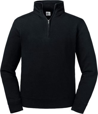 Russell Athletic Russell - Authentic Sweatshirt mit kurzem Rei&szlig;verschluss f&uuml;r Herren (Schwarz)