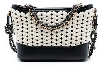 Chanel Hobo Bags - Small Knit and Calfskin Gabrielle Hobo - Gr. unisize - in Schwarz - f&uuml;r Damen