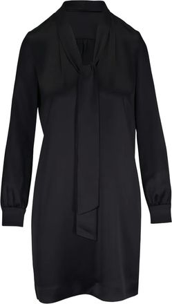 Nili Lotan tie-neck silk dress - Schwarz