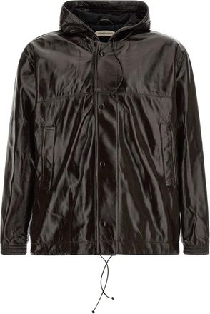 Namacheko Brigham Leather Hooded Jacket - Homme - Vestes - Brun - Taille: L