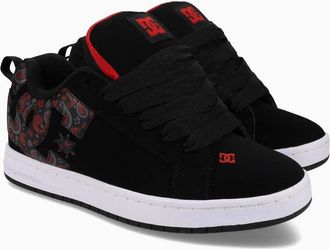 DC Court Graffik - Baskets en cuir - Noir/gris/rouge
