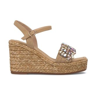 Alma En Pena Alma EN Pena, Femme, Chaussures, Beige, Taille: 37 EU Esparto Stone Platform Sandal