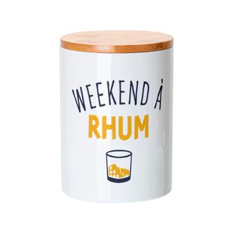 Fabulous Keramiktopf mit Deckel Bambus - Wochenende mit Rum Abend Ap&eacute;ro Rom - 739 ml (25 oz) - Topf