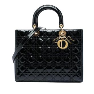 Dior Sac &agrave; main Lady Dior doccasion - Femme - Pre-owned - Noir - Taille: ONE Size
