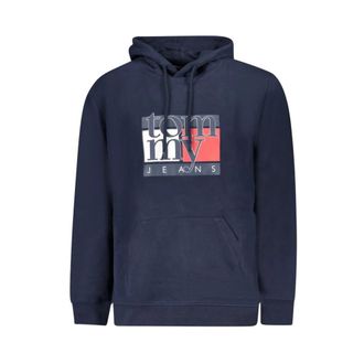Tommy Hilfiger Blauer Baumwoll Herren Pullover Mode Hoodie - - Sweatshirts & Hoodies - Herren - Blau - XL