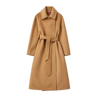 Max Mara Manteau en laine Apice - Femme - Manteaux - Brun - Taille: 38 FR
