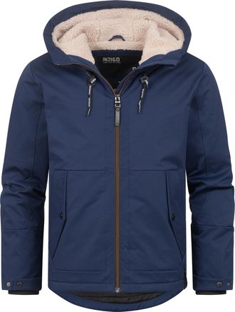 Indicode Herren INKylian Winterjacke mit Kapuze gef&uuml;ttert | Herrenjacke Parka Jacke M&auml;nner Navy, XXL