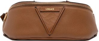 Versace Bauchtaschen - Leather V Greca Signature Belt Bag - Gr. ONE SIZE - in Braun - f&uuml;r Damen