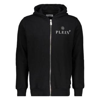 Philipp Plein Logo Print Full Zip Hoodie - - Sweatshirts & Hoodies - Herren - Schwarzk - 2XL