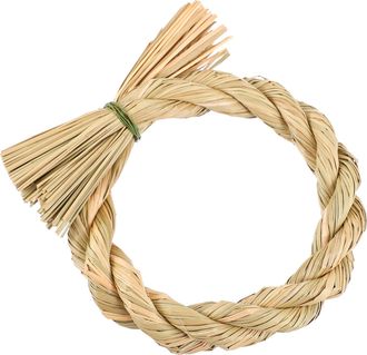 Holibanna Straw Ring DIY Japanischer Strohkranz Wanddekoration Umweltfreundlich Vielseitig f&uuml;r Zuhause B&uuml;ro Garten Balkon Festliche Girlande