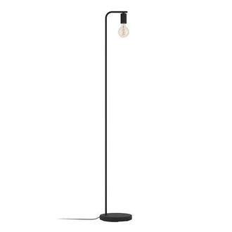 Eglo Stehlampe Cranley 1, minimalistische Stehleuchte, Standleuchte aus Metall in Schwarz, Lampe Wohnzimmer mit Schalter, Wohnzimmerlampe mit E27 Fassung f