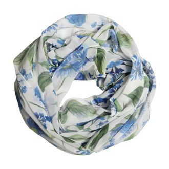 Dolce & Gabbana Seidenschal aus Chiffon mit Blumenprint - - Accessories - Damen - Wei&szlig; - ONE SIZE