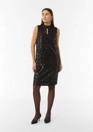 Comma Minikleid Kleid Kurzes Paillettenkleid mit Cut-out