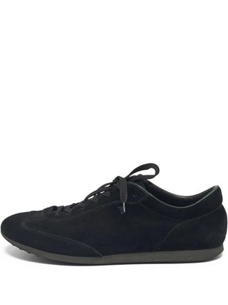 Tod's baskets en daim &agrave; lacets - Noir