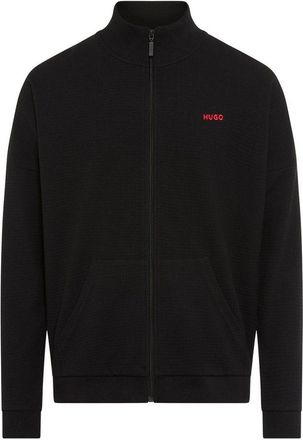 HUGO BOSS Sweatjacke mit Stehkragen, mit feiner Struktur