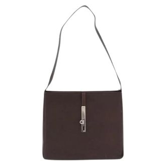Ferragamo Pre-owned Leder Schultertasche - - Pre-owned - Damen - Braun - ONE SIZE