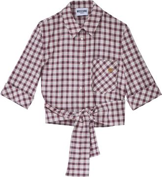 Moschino Femme, Blouses et Chemises, Multicolore, Taille: 38 FR Camicia Corta Incrocio