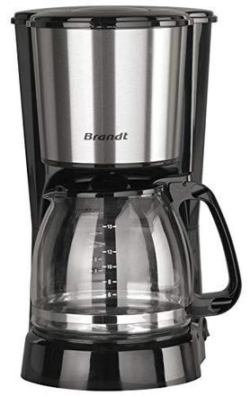 Brandt CAF815X - Cafetière Filtre - Capacité 15 Tasses - 800W - Maintien Au Chaud - Système Antigouttes - 1,5L - Inox