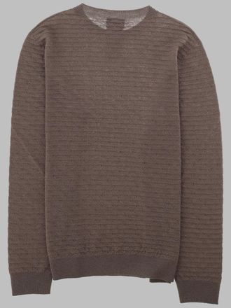 Giorgio Armani Virgin Wool Crew-Neck Sweater - Beige