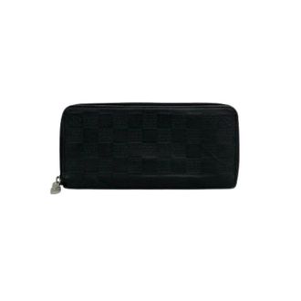 Louis Vuitton Portefeuille Zippy Vertical Cuir Damier Infini doccasion - Femme - Pre-owned - Noir - Taille: ONE Size