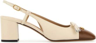 Valentino Garavani Femme, Chaussures, Blanc, Taille: 39 EU Escarpins VLogo Signature en cuir sable