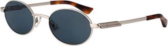 Bottega Veneta Oval Sonnenbrille - - Accessories - unisex - Grau - 52 MM