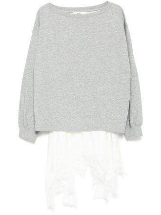 B+ab ensemble haut-jupe &agrave; bords contrastants - Gris