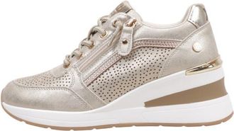 Xti Sportschuhe Sneaker Damen Gold - Bequeme und vielseitige Schuhe - Casual Mode - Modell 14510202 (Gr&ouml;&szlig;e 38)