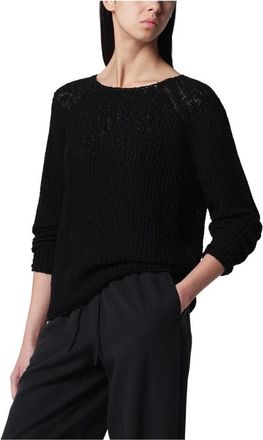Dunst Femme, Pulls, Noir, Taille: 38 FR Pull Ras du Cou Crochet&eacute;