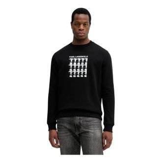 Karl Lagerfeld SweaT-shirt &agrave; col rond - Homme - Pulls - Noir - Taille: 2XL