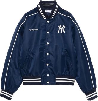 Sporty & Rich Daisy Logo-embroidered Bomber Jacket