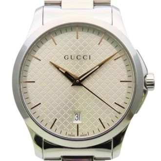 Gucci Pre-owned G Timeless Stainless Steel - Homme - Pre-owned - Gris - Taille: ONE Size