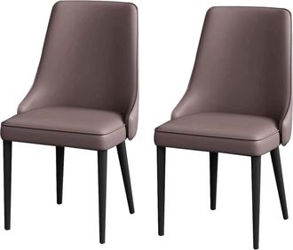 Generic Ergonomischer B&uuml;rostuhl, modischer Leder-Esszimmerstuhl, K&uuml;chenstuhl-Set (2er-Set) mit hochdichtem Schaumstoffpolster, Beistellstuhl