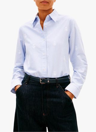 Tommy Hilfiger Chemise ray&eacute;e avec broderie en coton