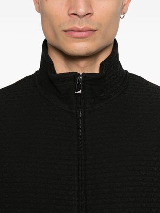 Emporio Armani Textured Logo Sweatshirt - Black