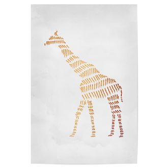 artboxONE Poster 30x20 cm Giraffe Tiere Giraffe hochwertiger Design Kunstdruck - Bild Giraffe aztekisch Glanz