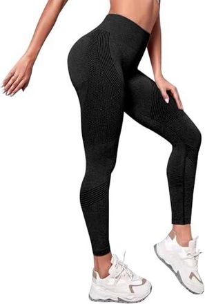 Generic Legging pour femme anti-cellulite compression sport 3D leggings longs opaques pantalon de yoga compression push up pantalon de sport taille haute Boot