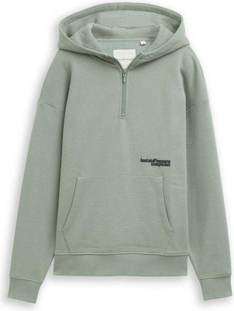 Tom Tailor Kapuzensweatshirt mit Zipper und Statement-Badges