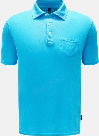 04651/ Herren - Leinen-Poloshirt türkis