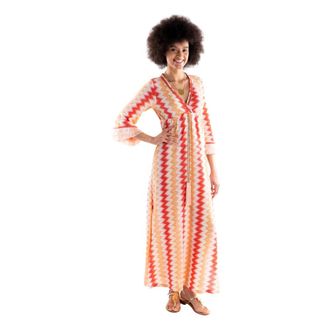 PHO Firenze Femme, Robes, Multicolore, Taille: 42 FR Zigzag Maxi Dress